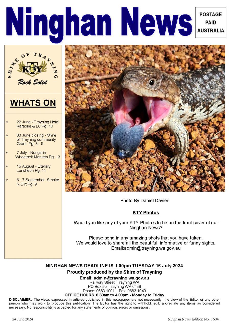 Latest News » Shire of Trayning